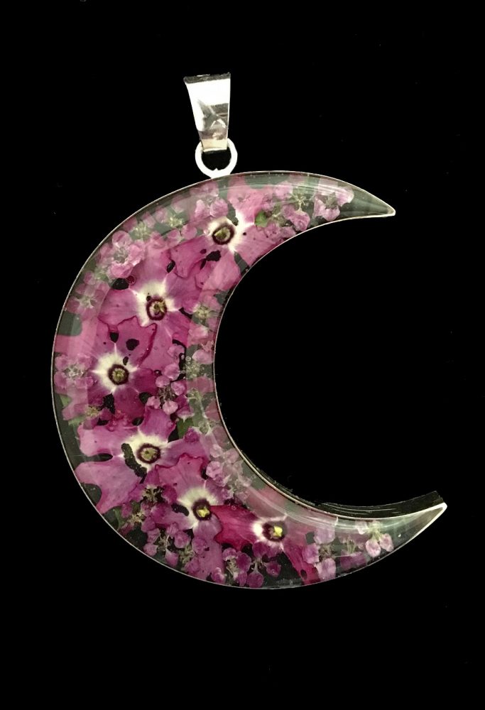 Pressed Flower Crescent Moon : Elysium Inc